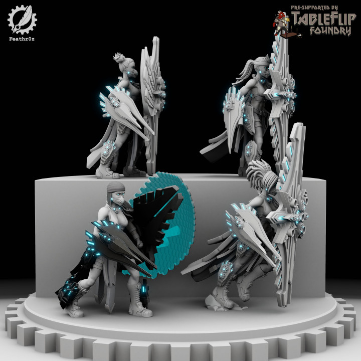 3D Printable Pack - Aurora Vanguard - Shield_Unit_P01 by feathr0z