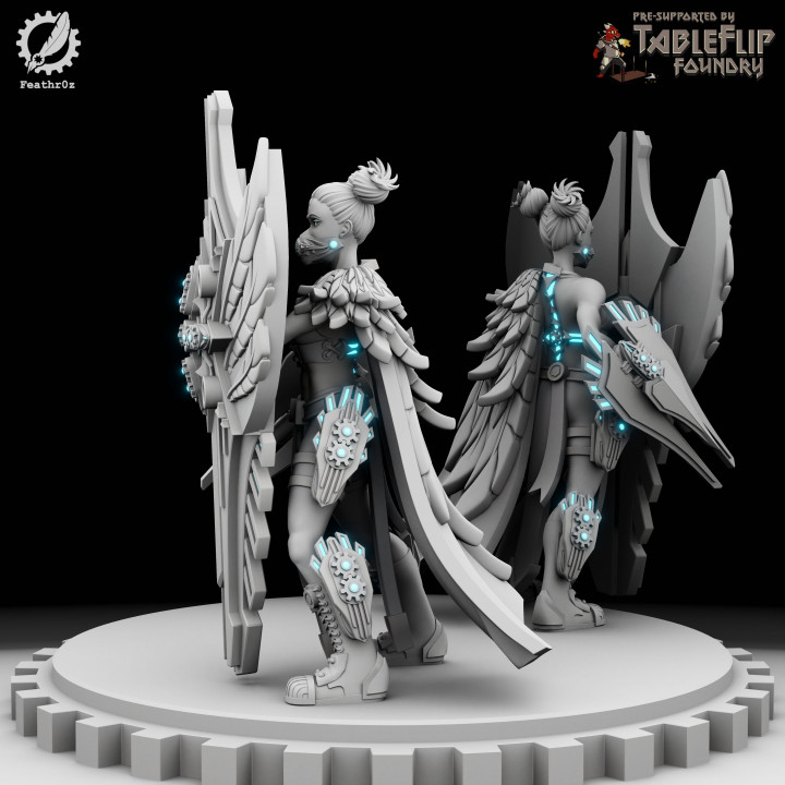 3D Printable Pack - Aurora Vanguard - Shield_Unit_P01 by feathr0z