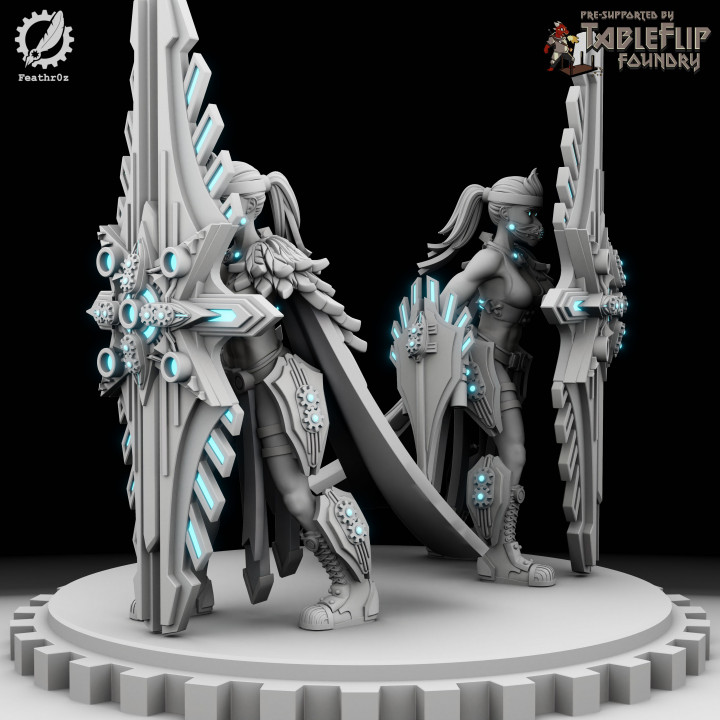 3D Printable Pack - Aurora Vanguard - Shield_Unit_P01 by feathr0z