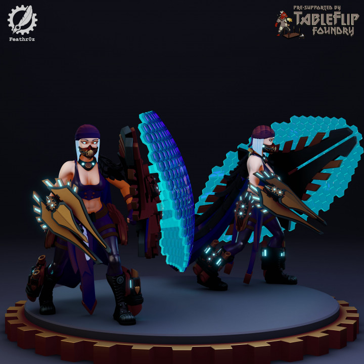 3D Printable Pack - Aurora Vanguard - Shield_Unit_P01 by feathr0z