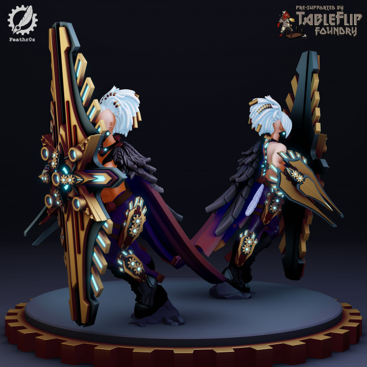 3D Printable Pack - Aurora Vanguard - Shield_Unit_P01 by feathr0z