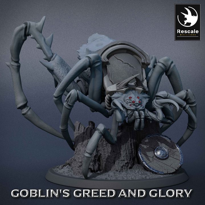3D Printable Goblin Spider Lancer by Rescale Miniatures