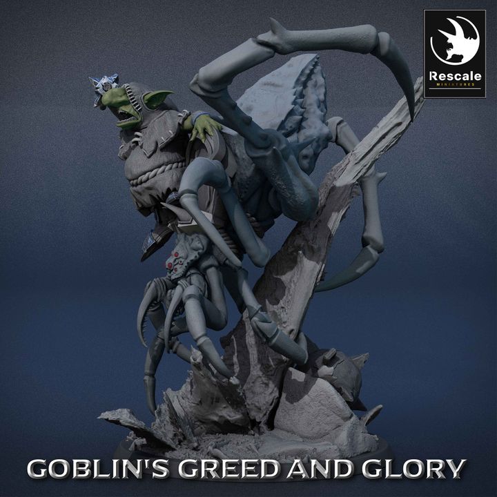 3D Printable Goblin Spider Monk A by Rescale Miniatures