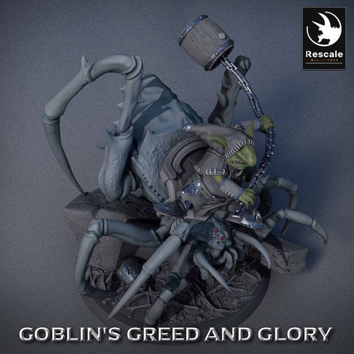 3D Printable Goblin Spider Monk B by Rescale Miniatures
