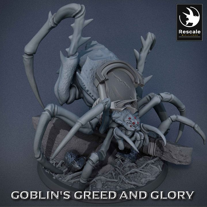 3D Printable Goblin Spider Monk B by Rescale Miniatures