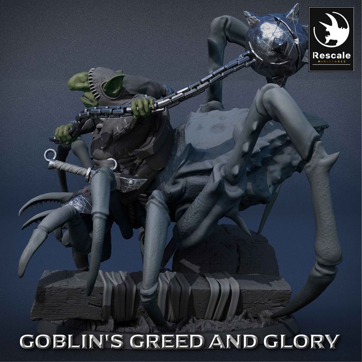 3D Printable Goblin Spider Monk B by Rescale Miniatures