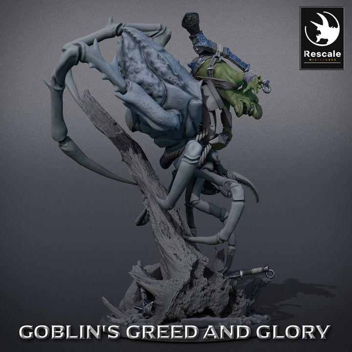 3D Printable Goblin Spider Basic by Rescale Miniatures