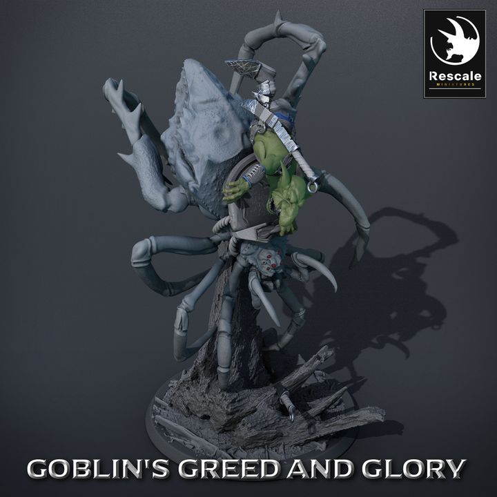 3D Printable Goblin Spider Basic by Rescale Miniatures