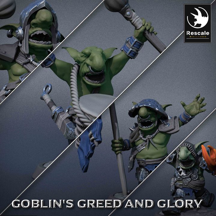 3D Printable Pack Goblin Support by Rescale Miniatures