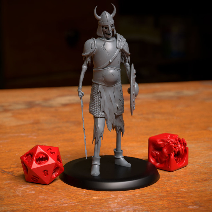 3D Printable Draugr Undead Skeleton Fighter Warrior Sword and Shield by ...
