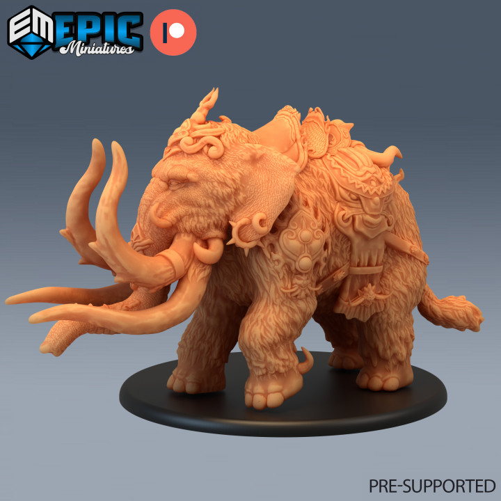 3D Printable Arctic Mount Set / Mammoth / Boar / Deer King / Snow Moose ...