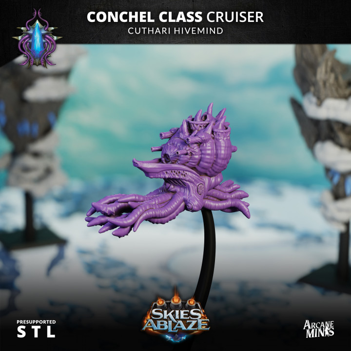 3D Printable Cuthari Hivemind Main Combat Fleet by Skies Ablaze