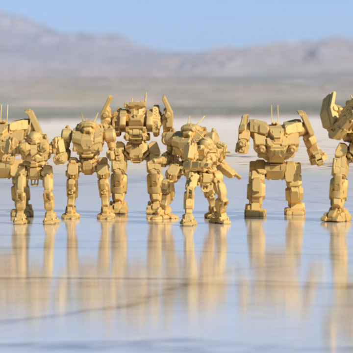 3D Printable Support Lance Pack for Battletech by Matt Mason