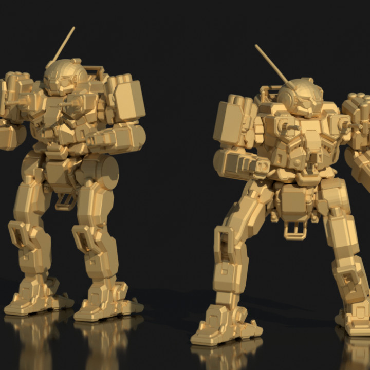 3D Printable Support Lance Pack for Battletech by Matt Mason