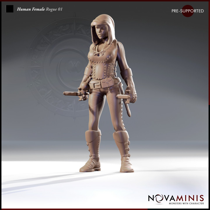 3D Printable Human Female Rogue 01 by NovaMinis