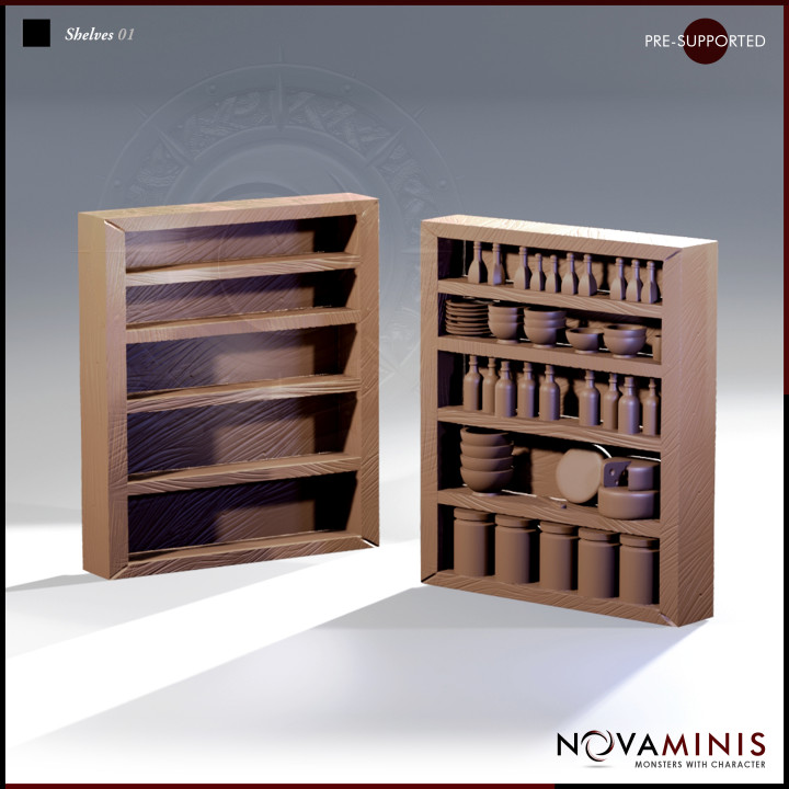 3D Printable Shelves 01 by NOVAMINIS