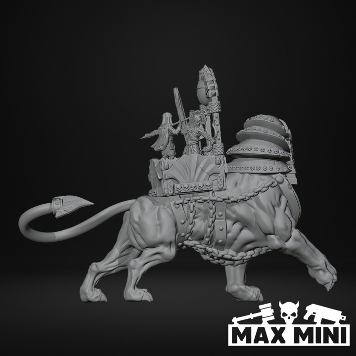 3D Printable Mummy Battle Sphinx by Max Mini