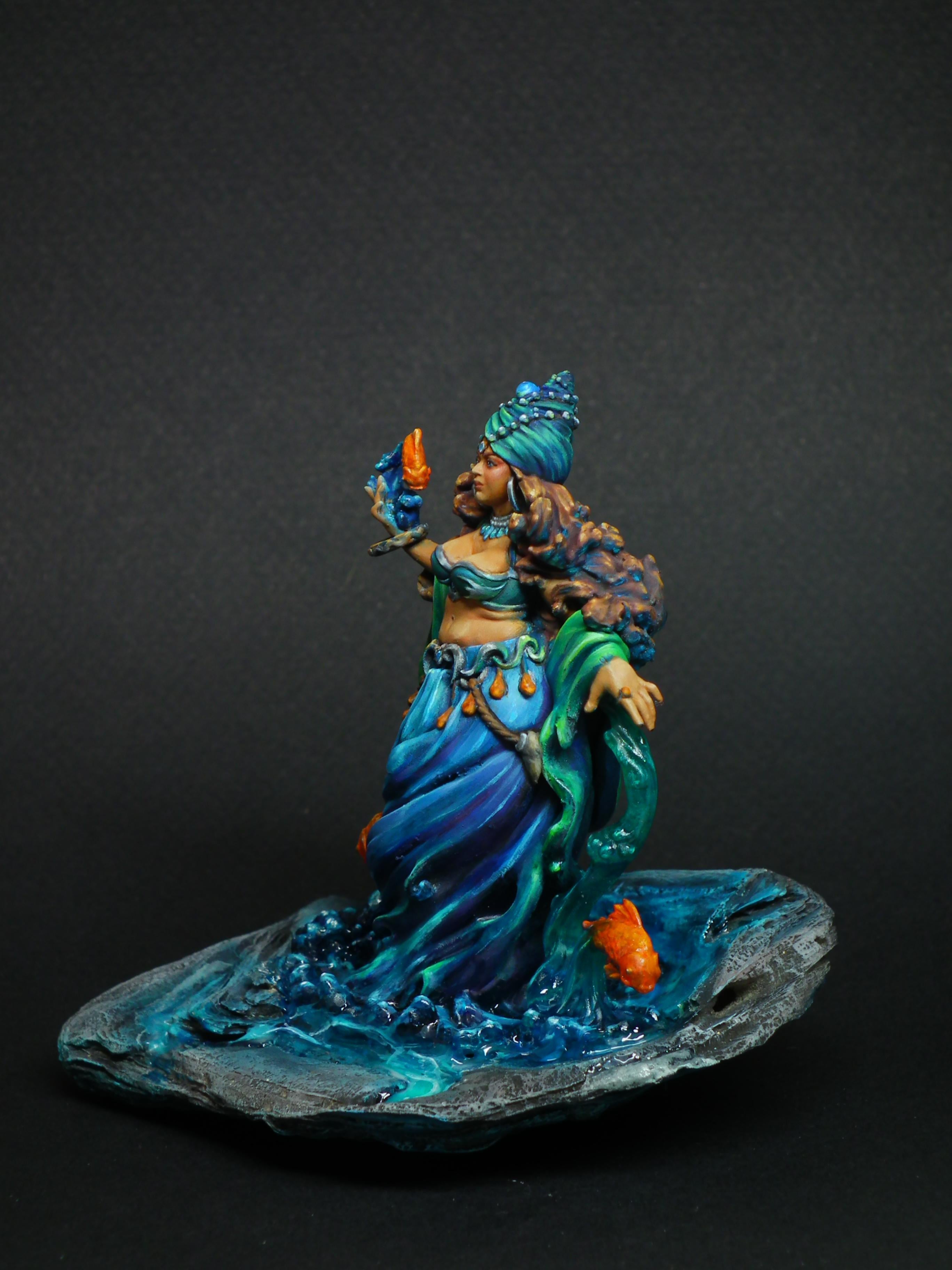3D Printable Rhea, the Water Sorceress by Great Grimoire