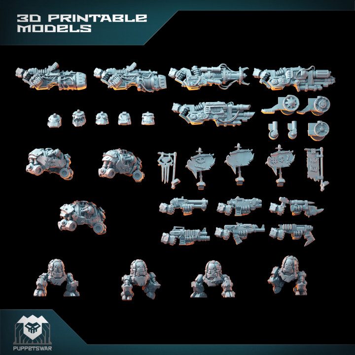 3D Printable Great Orc Gunners by Puppetswar Miniatures