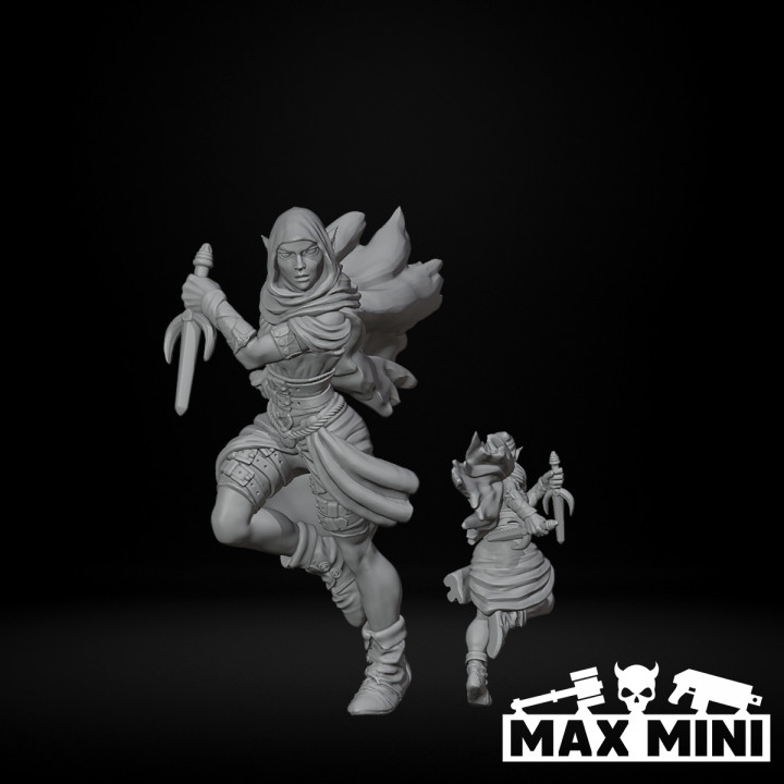 3D Printable Desert Elf Assassins by Max Mini