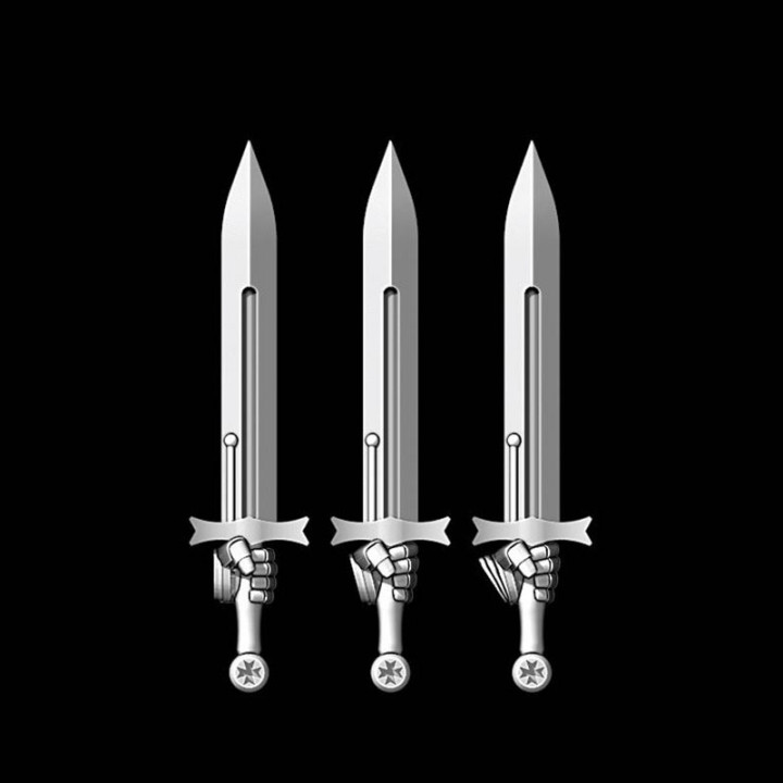 3D Printable TEMPLAR SWORD 01 by The Custom Bit
