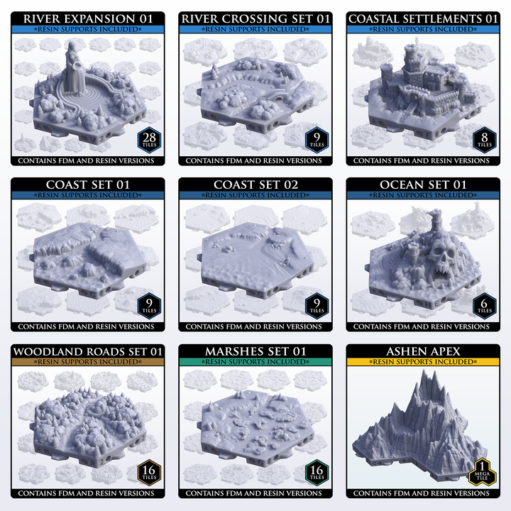 3D Printable Hexton Hills Campaign 01 - Terrain Collection by Hexton Hills