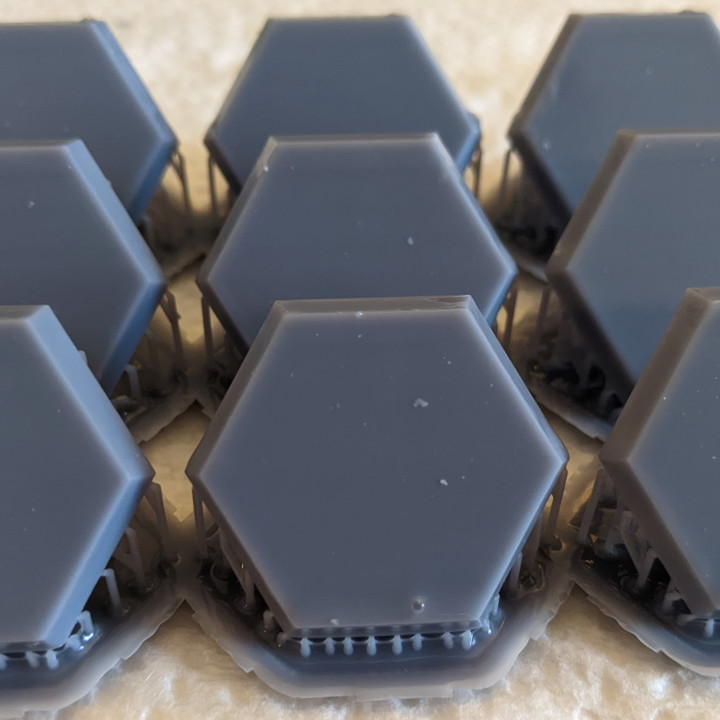 3D Printable 30mm Hex base for Battletech by Charles Cournoyer