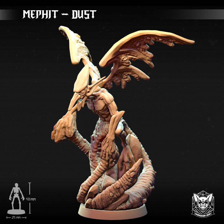 3D Printable Mephit - Dust by Dungeon Dog