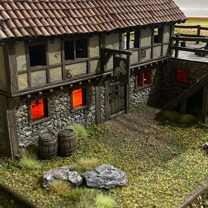 3D Printable 28mm Inn (for small resin printers) by Reconquer Designs