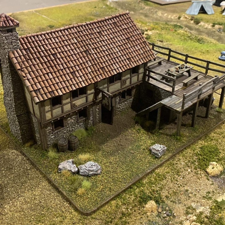 3D Printable 28mm Inn (for small resin printers) by Reconquer Designs