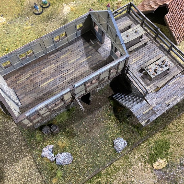 3D Printable 28mm Inn (for small resin printers) by Reconquer Designs