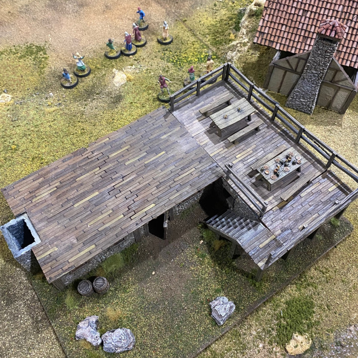 3D Printable 28mm Inn (for small resin printers) by Reconquer Designs