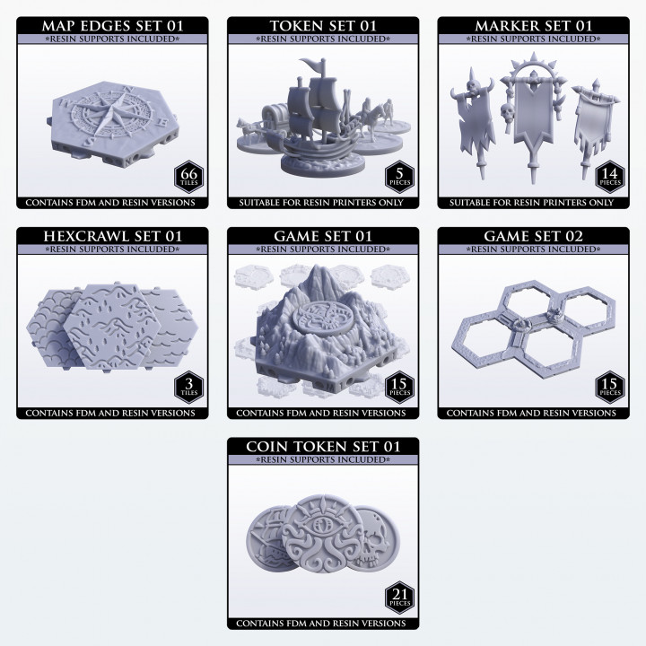 3D Printable Hexton Hills Campaign 01 - Extras Collection by Hexton Hills