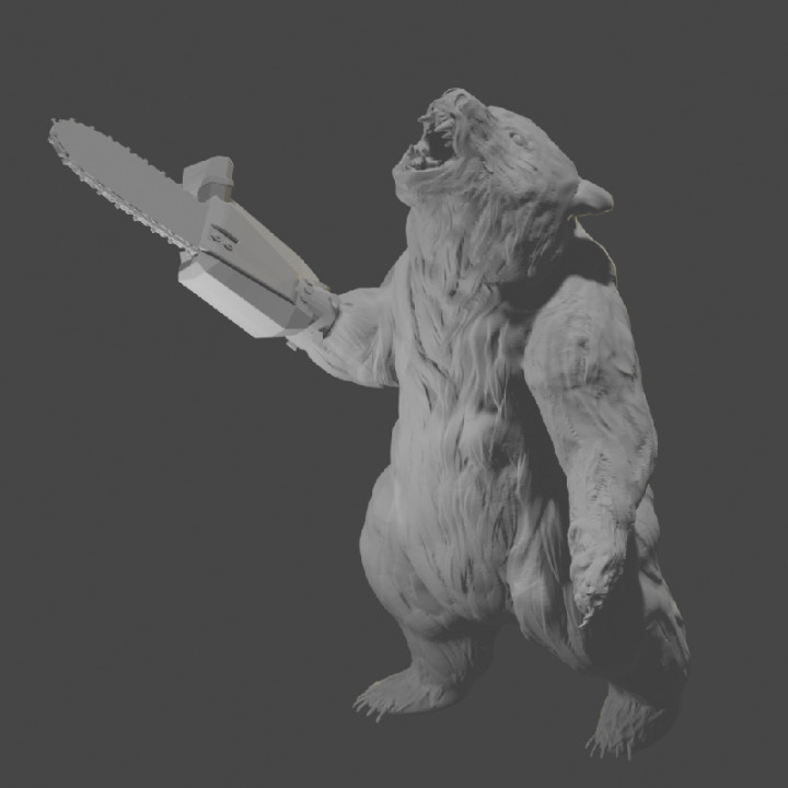 3D Printable Experiment 241 (Chainsaw Bear), Augmented Abomination by ...
