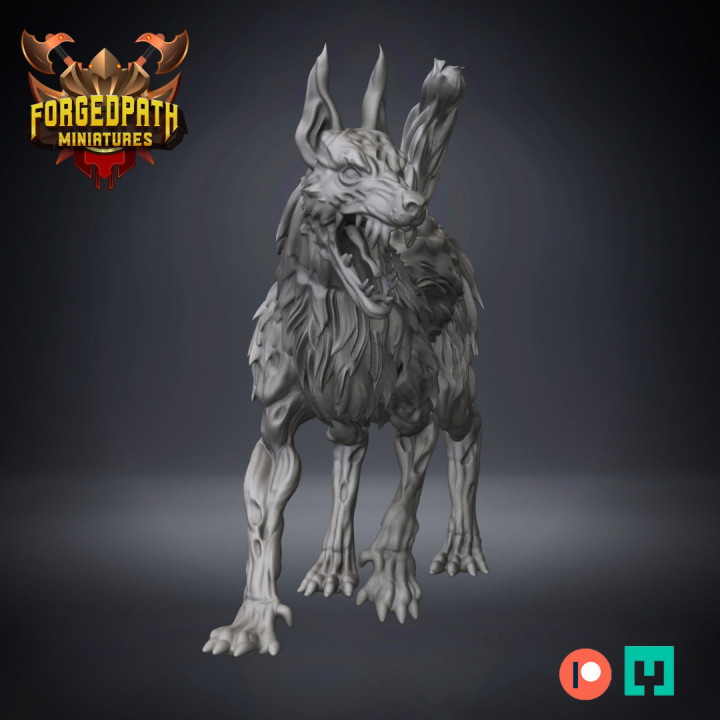 3D Printable Zombie Dog - Undead by Forged Path Miniatures