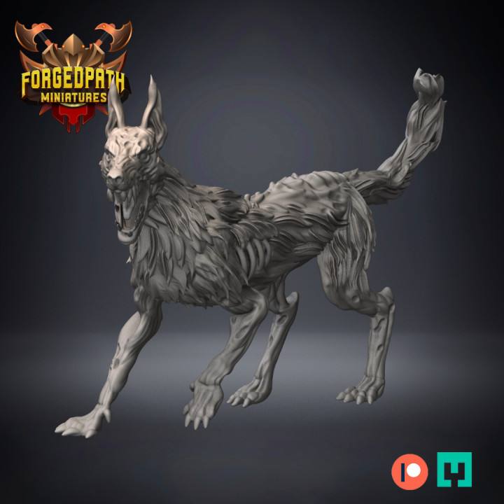 3D Printable Zombie Dog - Undead by Forged Path Miniatures
