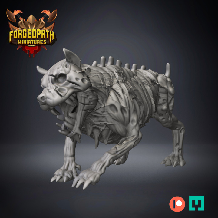 3D Printable Zombie Dog - Undead by Forged Path Miniatures