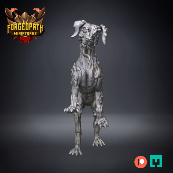 3D Printable Zombie Dog - Undead by Forged Path Miniatures