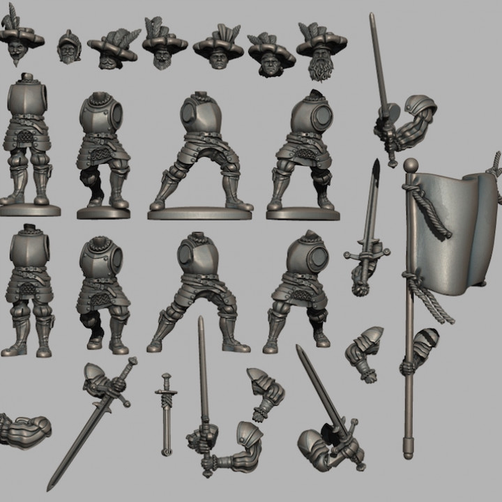 3D Printable Doppelsoldner Landsknecht by Wargames Atlantic