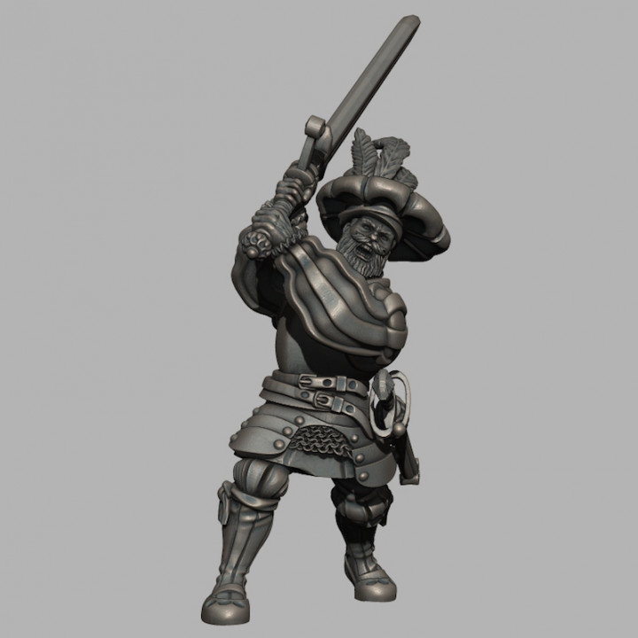 3D Printable Doppelsoldner Landsknecht by Wargames Atlantic