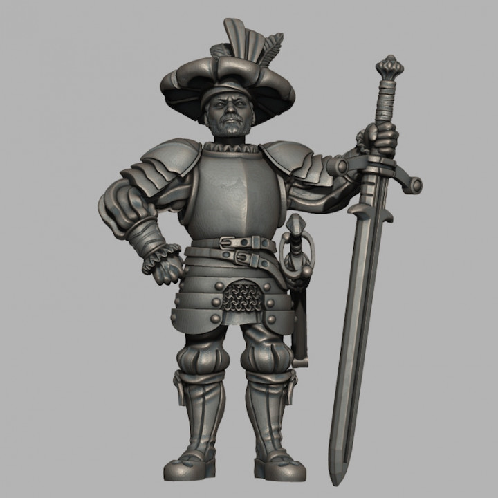 3D Printable Doppelsoldner Landsknecht by Wargames Atlantic
