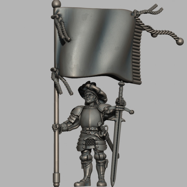 3D Printable Doppelsoldner Landsknecht by Wargames Atlantic