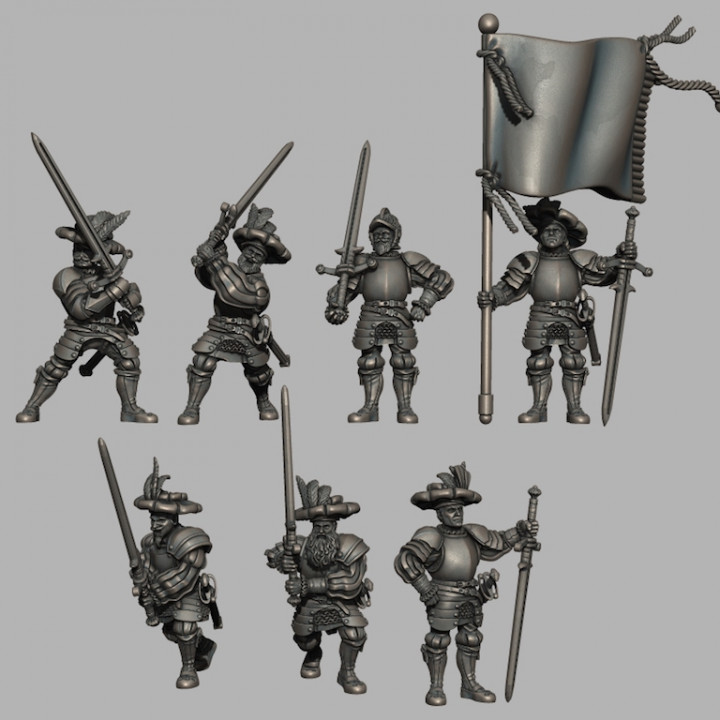 3D Printable Doppelsoldner Landsknecht by Wargames Atlantic