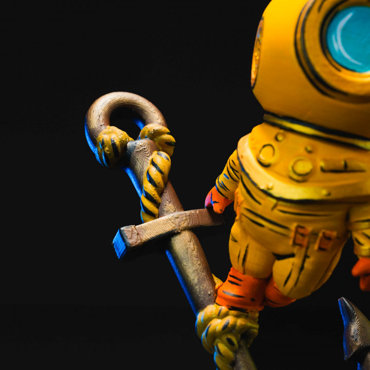 3D Printable Deep Diver Paperweight by Stlflix