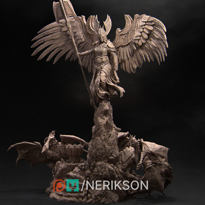 3D Printable Revna the Angel of Salvation [presupported] by Nerikson