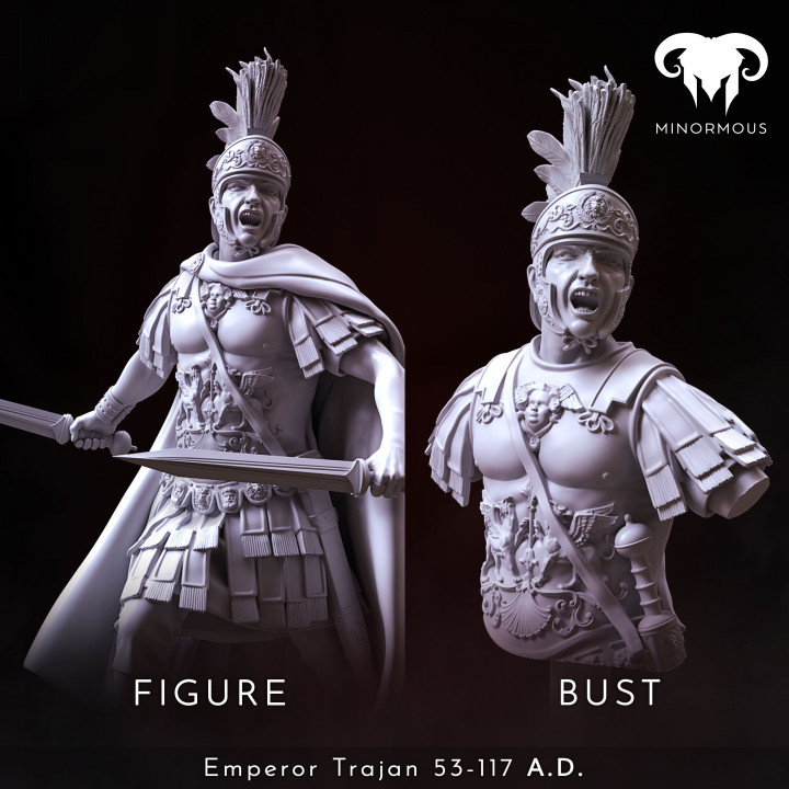 3D Printable Bundle - Roman Emperor Trajan 98 to 117 AD. The Sword of ...