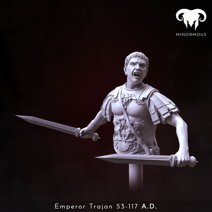 3D Printable Bundle - Roman Emperor Trajan 98 to 117 AD. The Sword of ...
