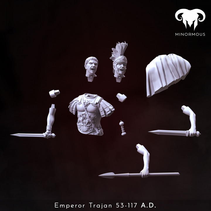 3D Printable Bundle - Roman Emperor Trajan 98 to 117 AD. The Sword of ...
