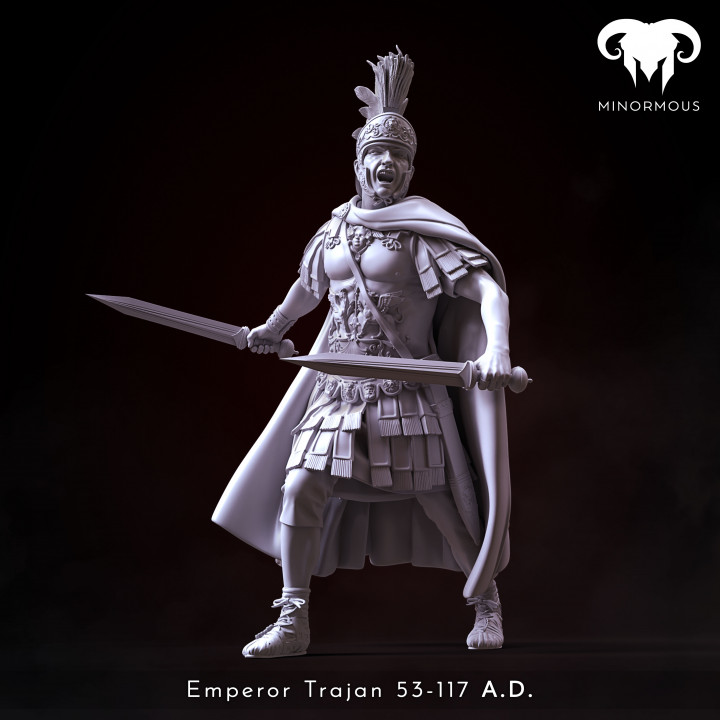 3D Printable Bundle - Roman Emperor Trajan 98 to 117 AD. The Sword of ...
