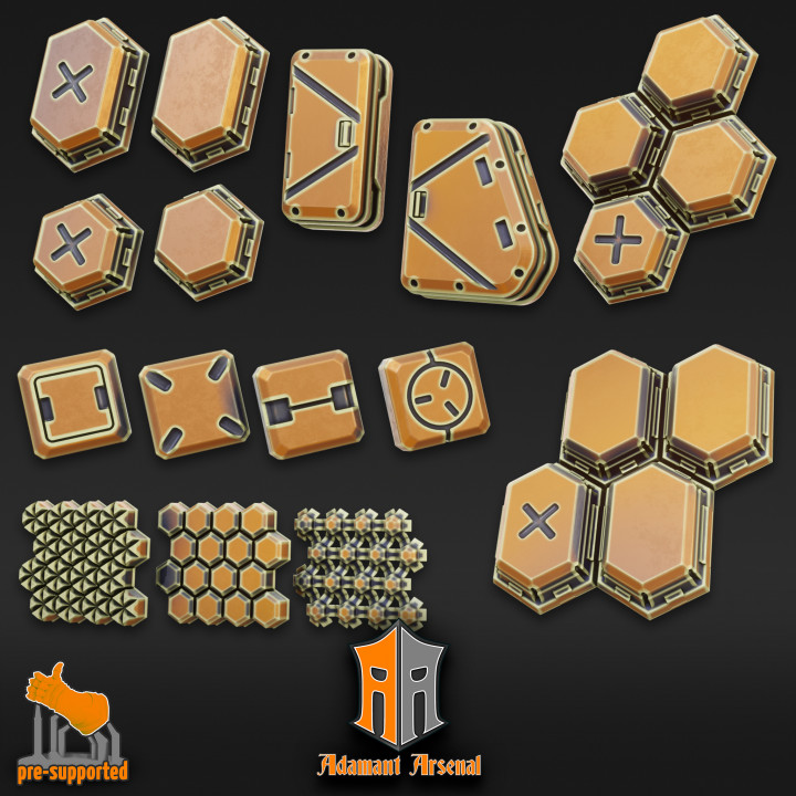 3D Printable Bits - SciFi Explosive Reactive Armor by Adamant Arsenal